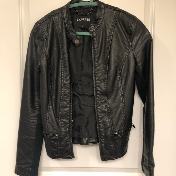 Express | Jackets & Coats | Express Black Leather Jacket | Poshmark